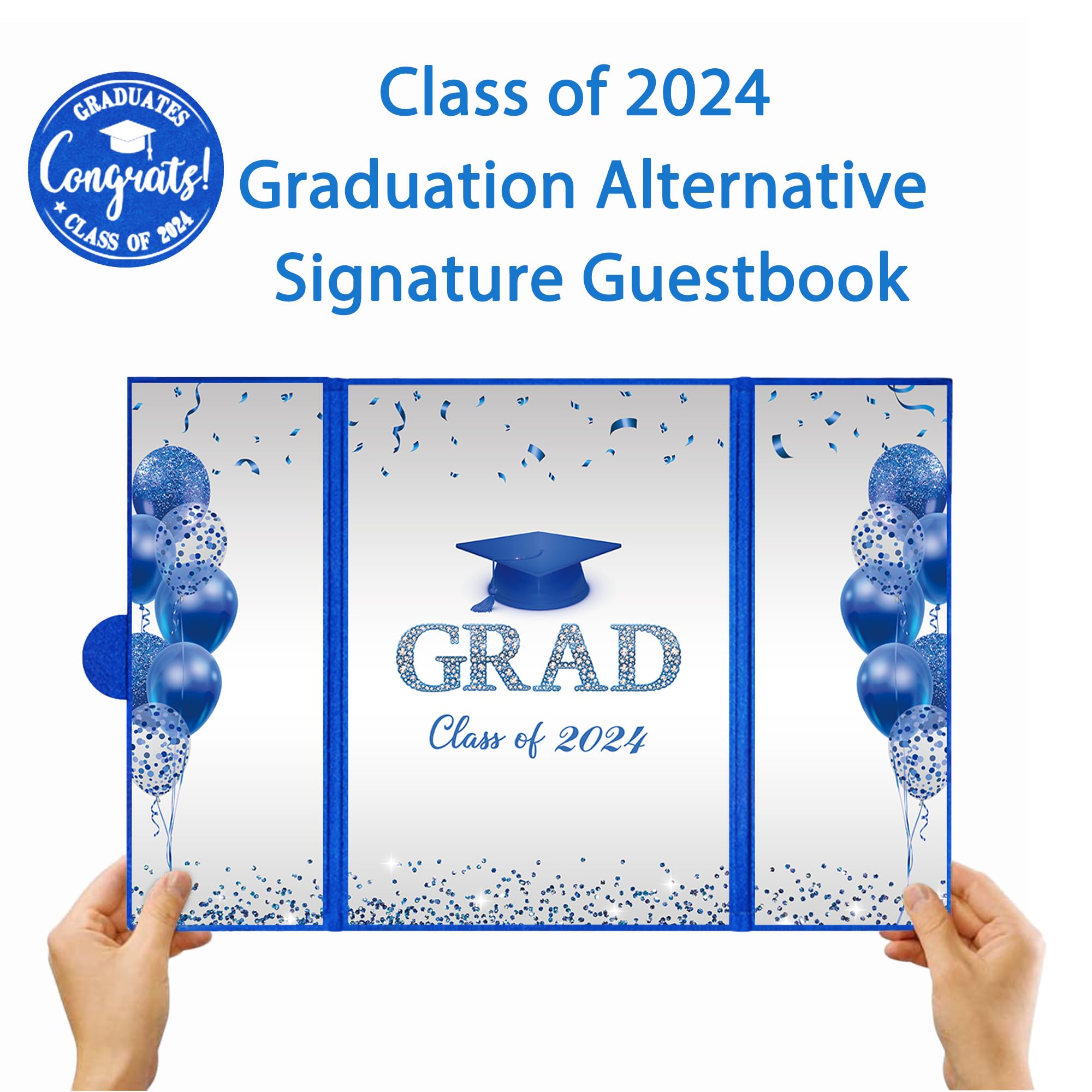 Snapklik.com : Blue Silver Graduation Party Decorations, Blue Class Of ...