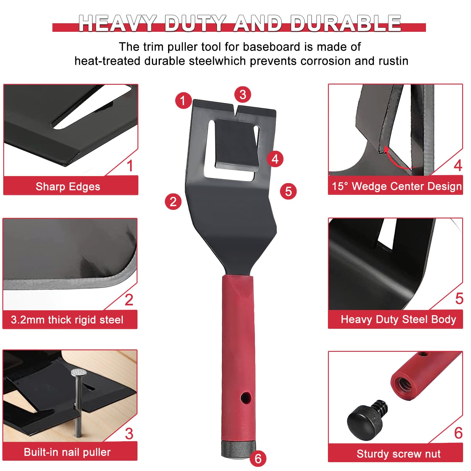 Snapklik.com : Trim PullerMolding Removal Tool Floor Lifter,for ...