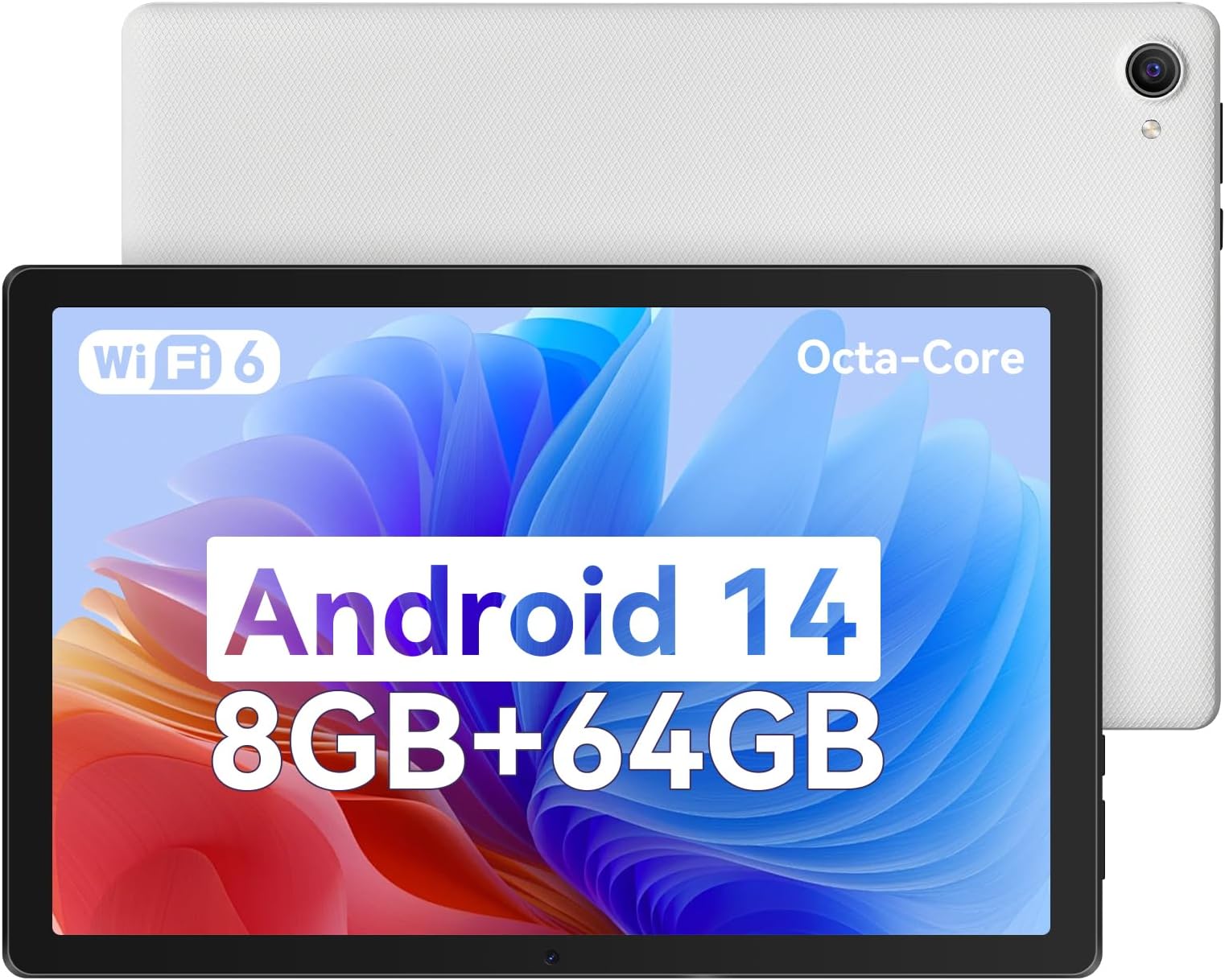 Freeski 10 Inch Tablet Android 14, 8GB RAM 64GB ROM 1TB TF, Octa-Core 2 ...