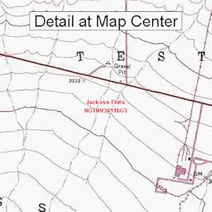Amazon.com : USGS Topographic Quadrangle Map - Jackass Flats, Nevada ...