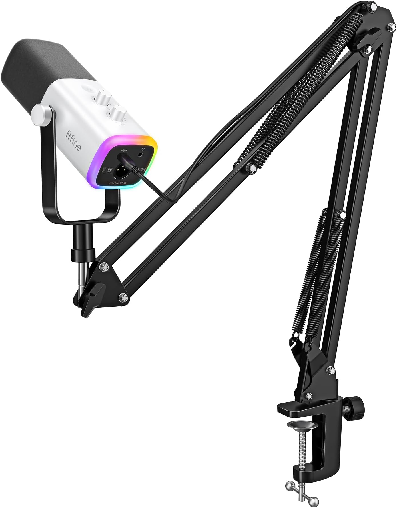 FIFINE Microfone XLR/USB, microfone de PC para gravação jogos com ...