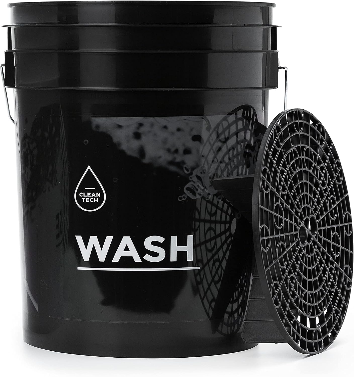 CLEANTECH CO Car Wash Bucket 20L (4.4 UK gal) with Insert Grit Traps ...