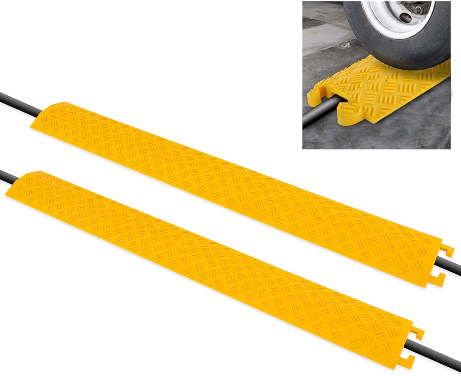 Durable Cable Ramp Protective Cover-2,000 lbs Max Heavy Duty Drop Over ...