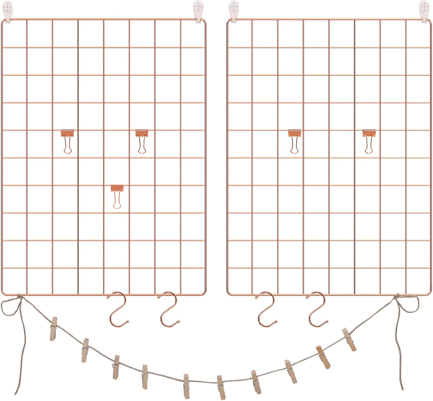 Songmics Set of 2 Iron grids, Photo Wall made of wire mesh, 42 x 31 cm ...