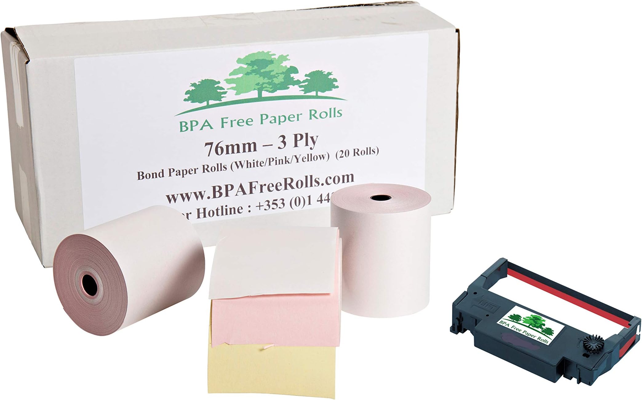 Axiohm A714, 3 Ply Paper Rolls (20 Roll Box), 3 Ply Triplicate Till ...