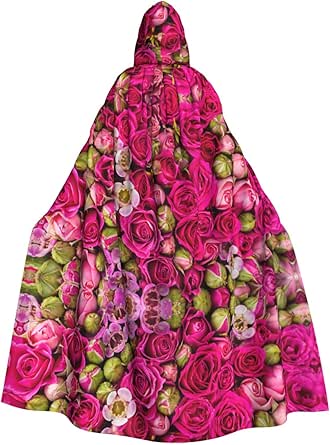 Amazon.com: TOMPPY Rose Flower Floral Unisex Hooded Cloak Adult ...