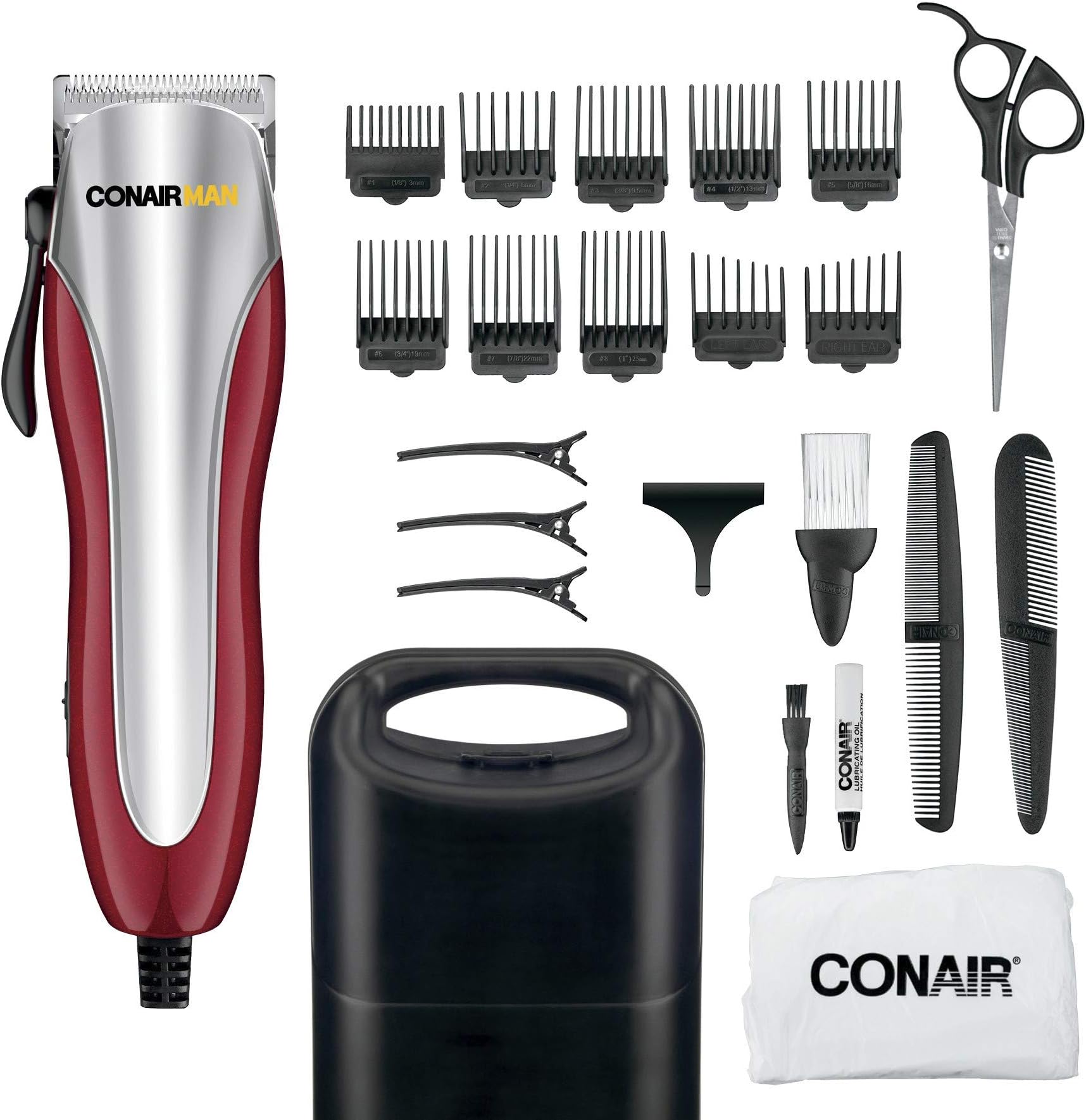 Amazon.com: ConairMAN Simple Cut, Hair Clippers for Men, 10-piece Home ...