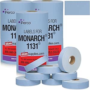 Blue Pricing Labels for Monarch 1131 Price Gun – 24 Rolls, 60,000 ...