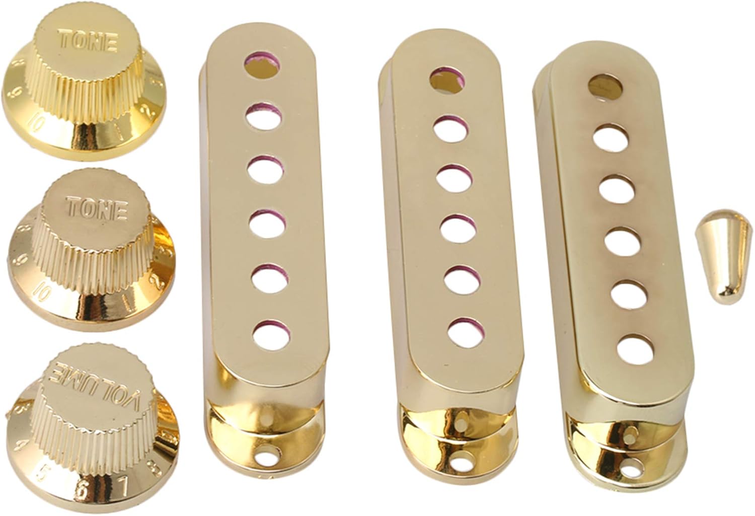 Amazon.com: Lovermusic Golden Guitars Single Coil Pickup Cover String ...
