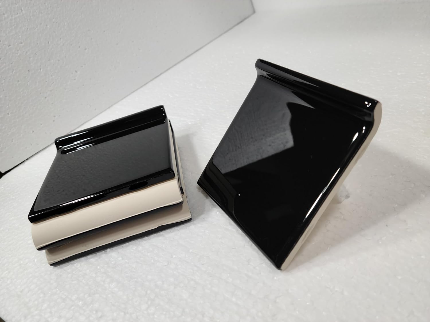 DALTILE Black Ceramic Subway Tile 4.25 in Cove Base Wall Backsplash ...