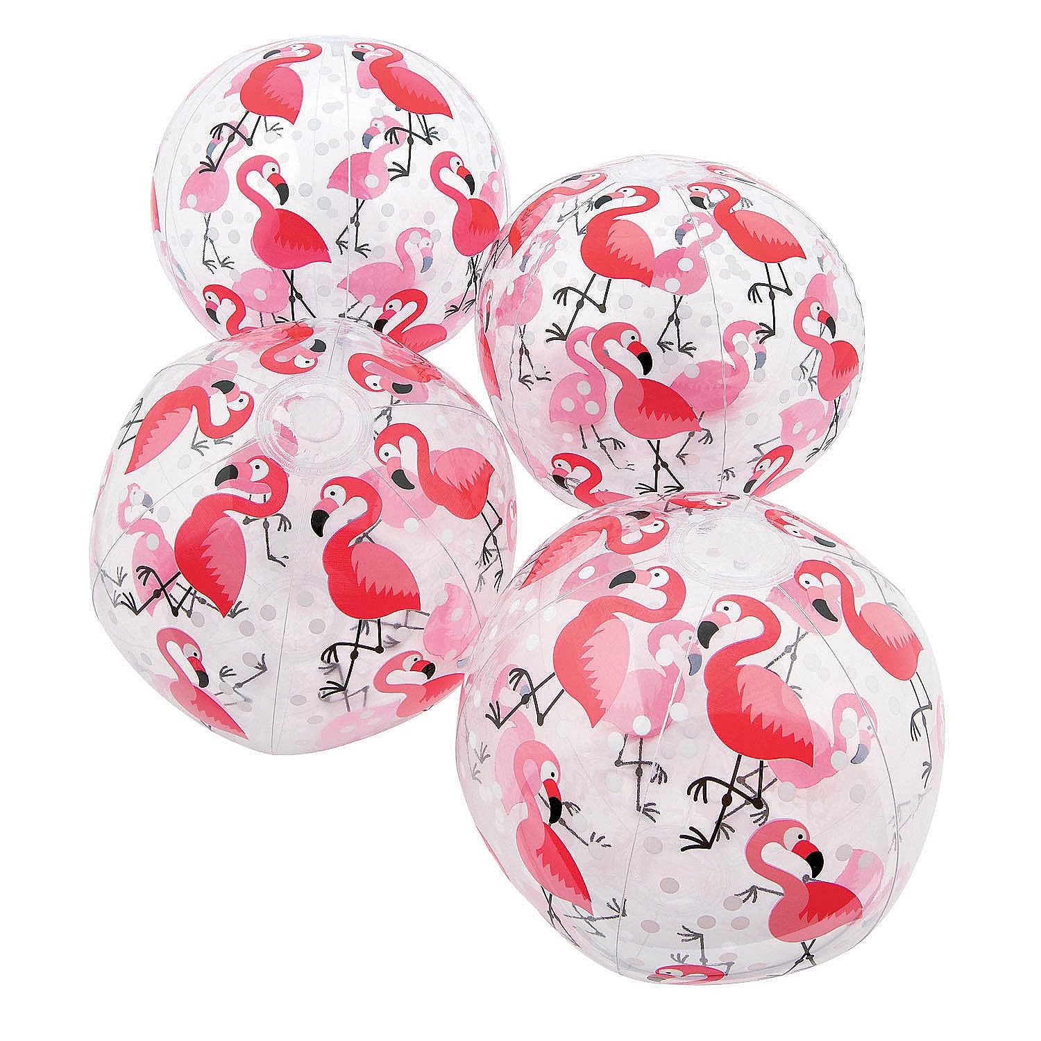 Amazon.com: Fun Express Flamingo Print Beach Balls – Colorful, Vibrant ...