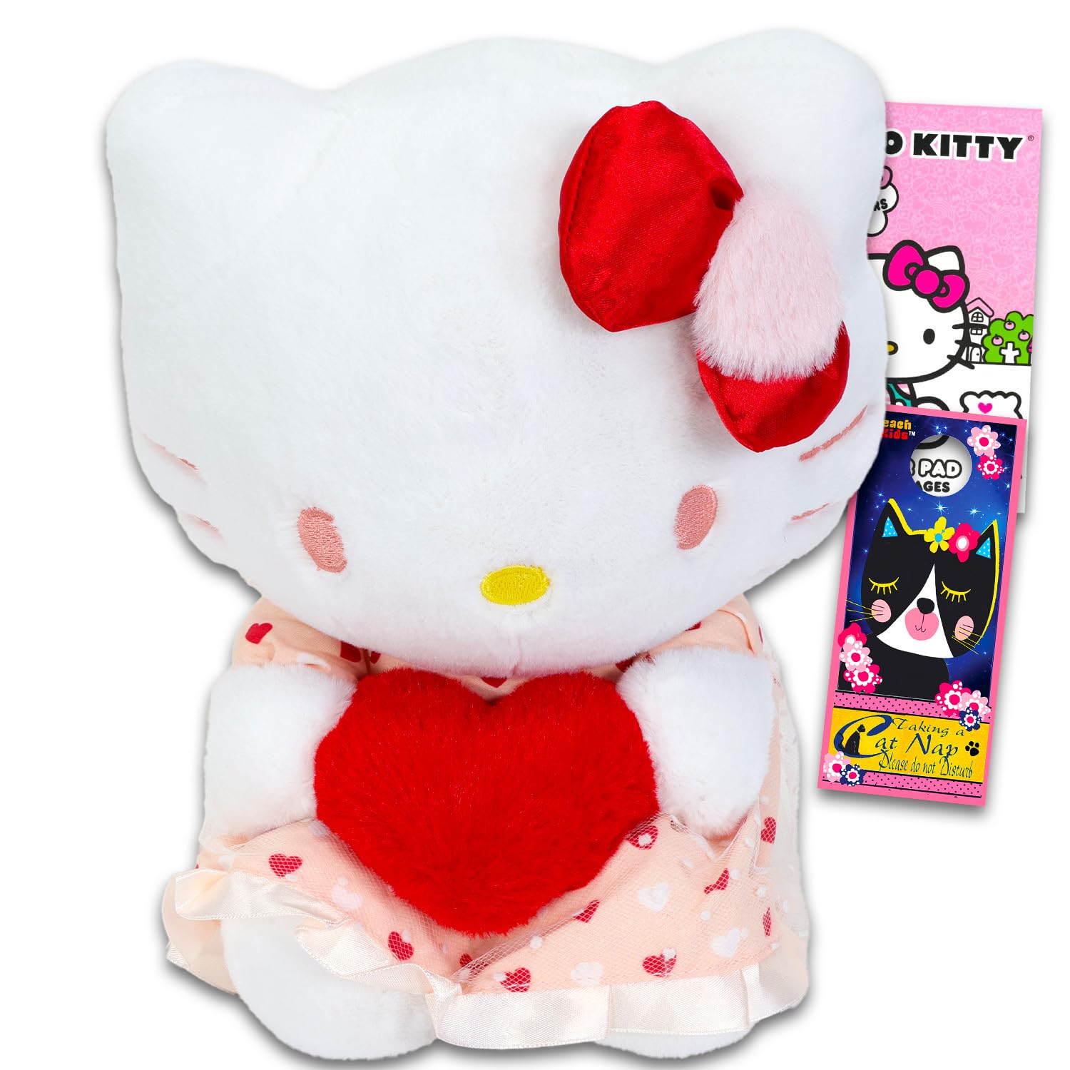 Amazon.com: Hello Kitty Valentines Plush Toy Set - Bundle with 9.5 ...