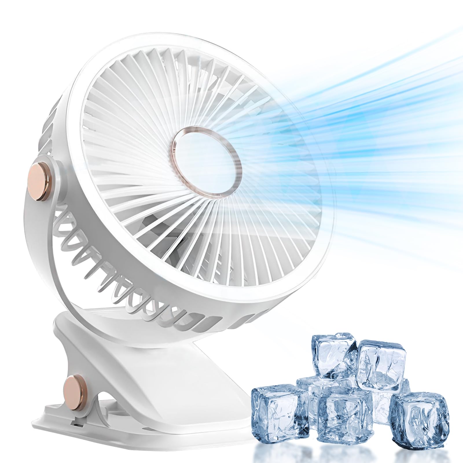 Seyaom 6 Inch USB Desk Fan, Clip-On Fan With Sturdy Clip, 720° Wide ...