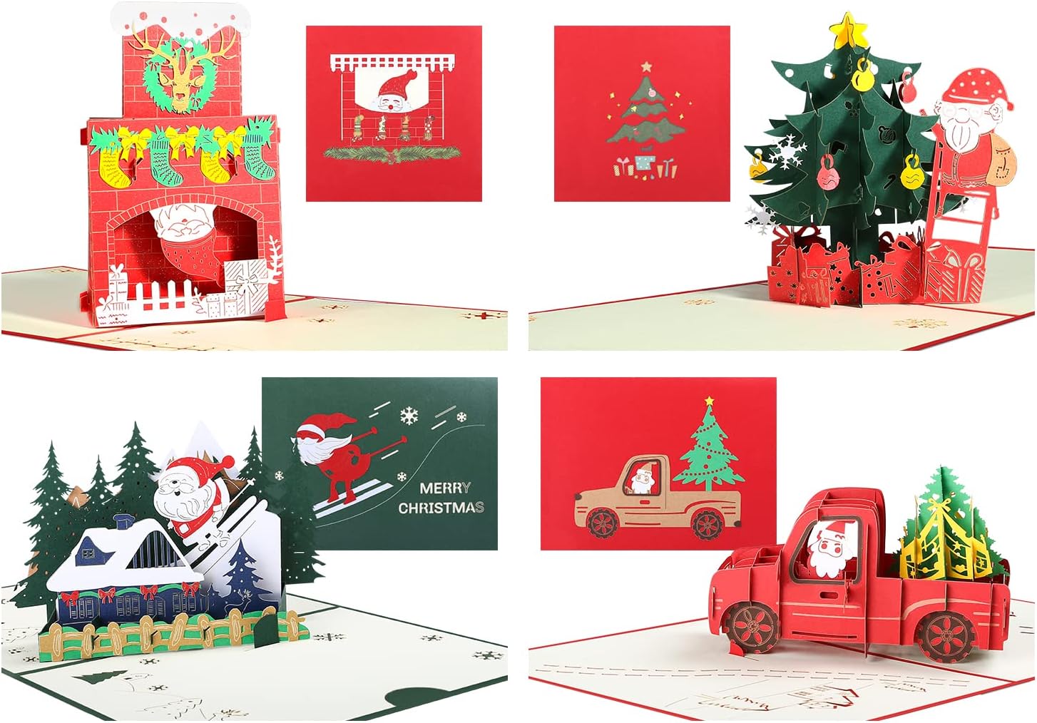 Amazon.com : Crush Partner Pop-Up Christmas Cards - 3D Merry Christmas ...