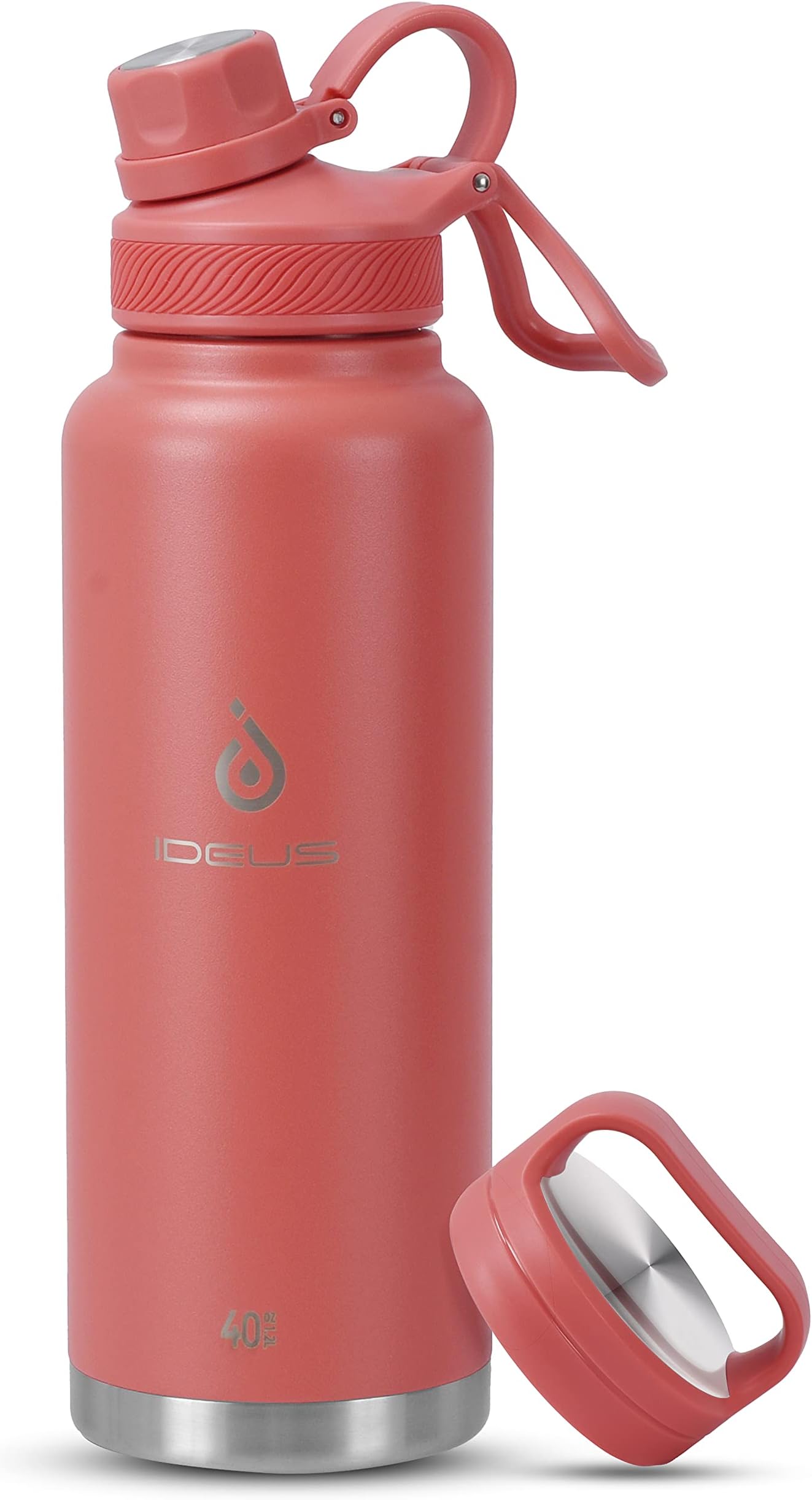 Amazon.com: IDEUS Insulated Stainless Steel Water Bottle with 2 Leak ...