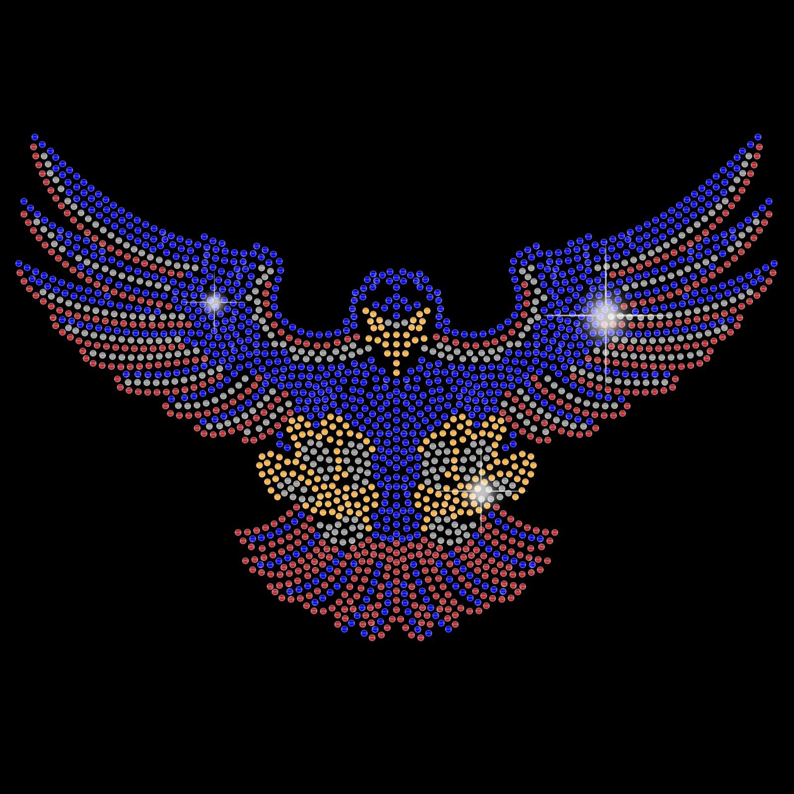 Amazon.com: Elivs Leagend Eagle Rhinestone Iron on Heat Transfer Design ...