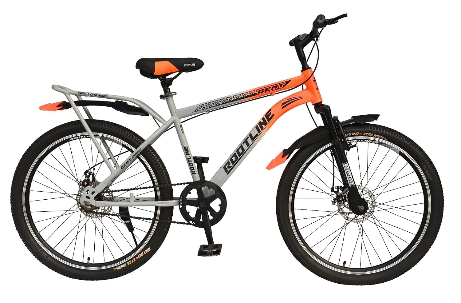 Buy ROOTLINE Beat IBC 26 X2.40 (Grey with Orange) IBC Mountain Bicycle ...