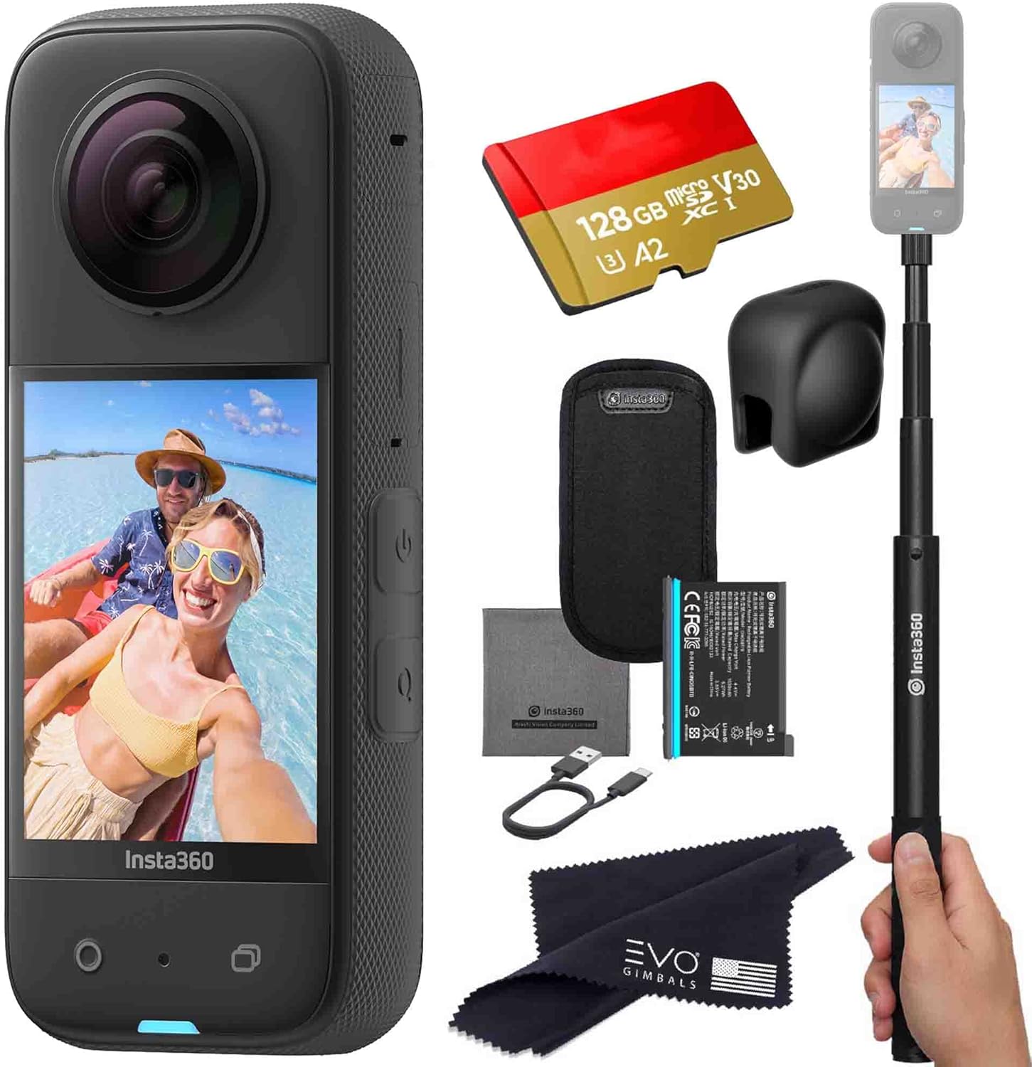 Amazon.com : Insta360 X3 - Waterproof 360 Action Camera with 1/2" 48MP ...