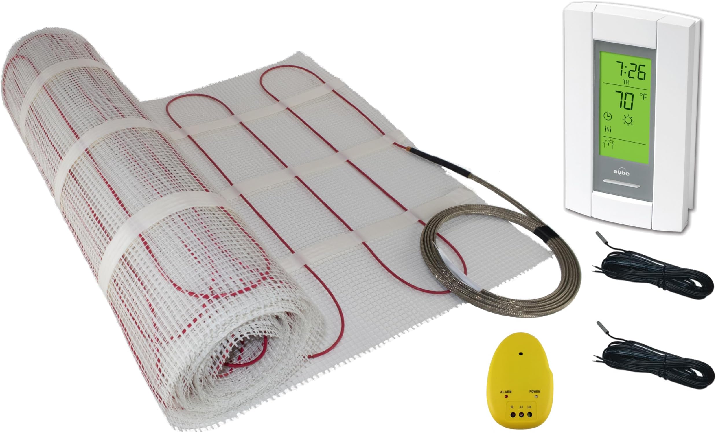 60 Sqft Mat, Electric Radiant Floor Heating System with Digital Floor ...