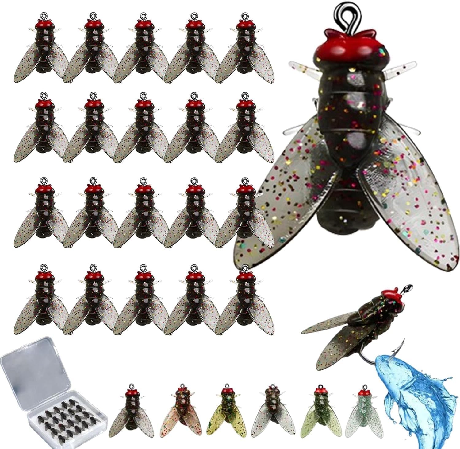 Amazon.com : Bionic Fly Fishing Bait(20PCS),Bionic Flies Fishing Lure ...