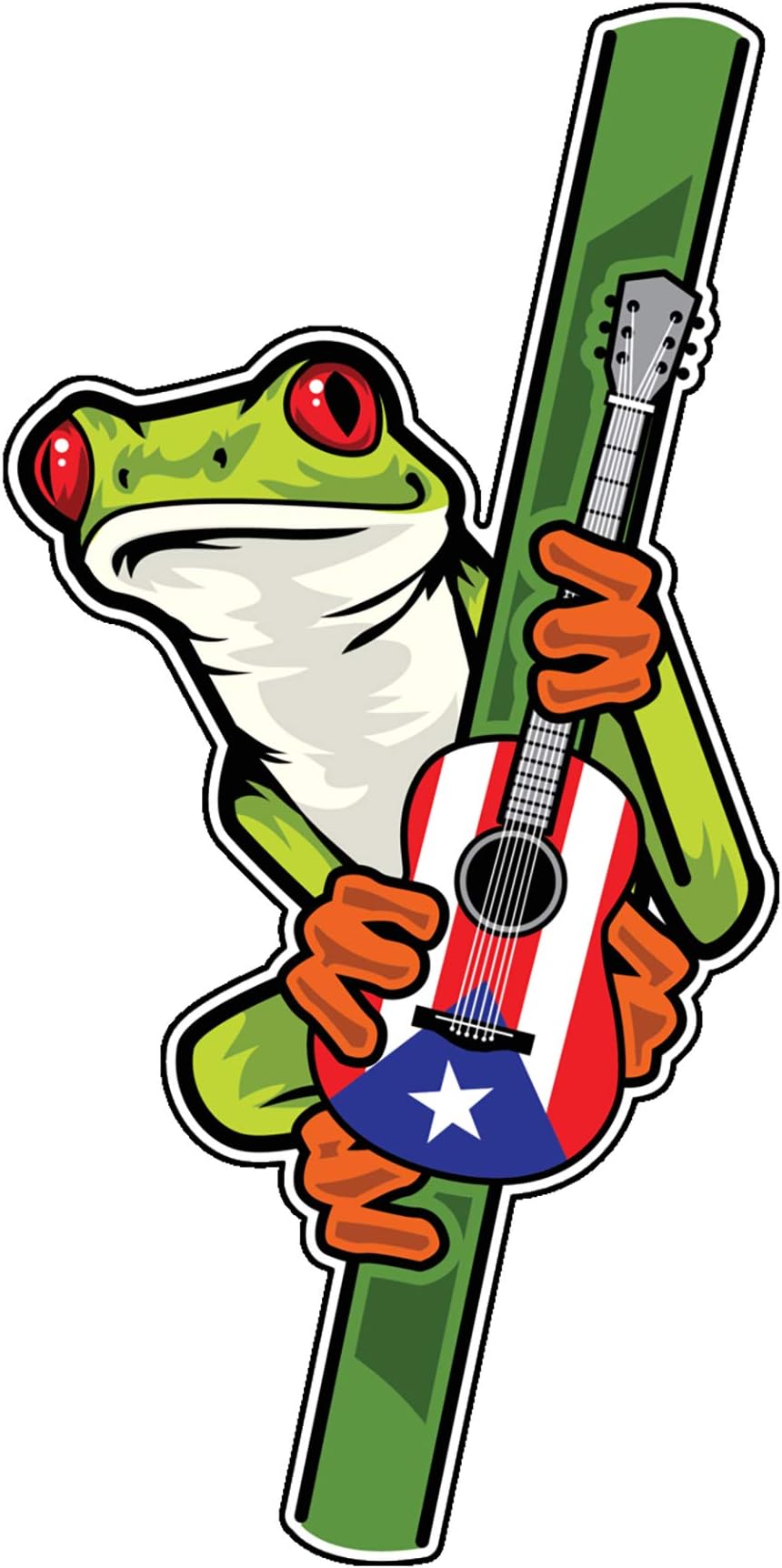 Amazon.com - Boricua Coqui Frog Sticker Vinyl Decal Bumper Sticker 5"