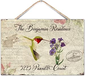 Amazon.com: TEANFUN Personalized Wood Sign for Garden Decor ...