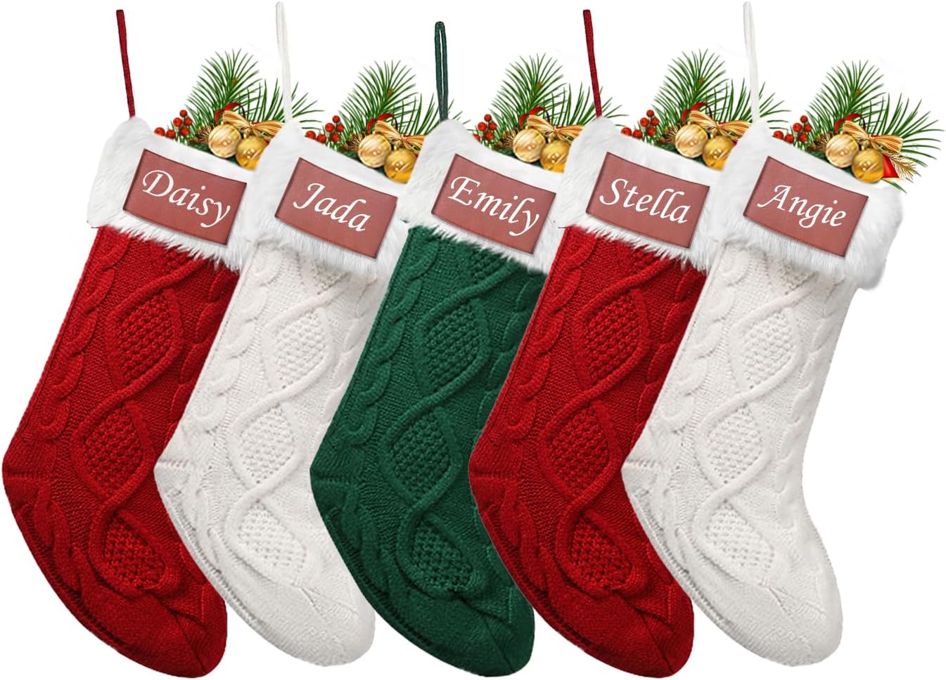 Amazon.com: Dreamdecor Personalized Christmas Stockings with Names ...
