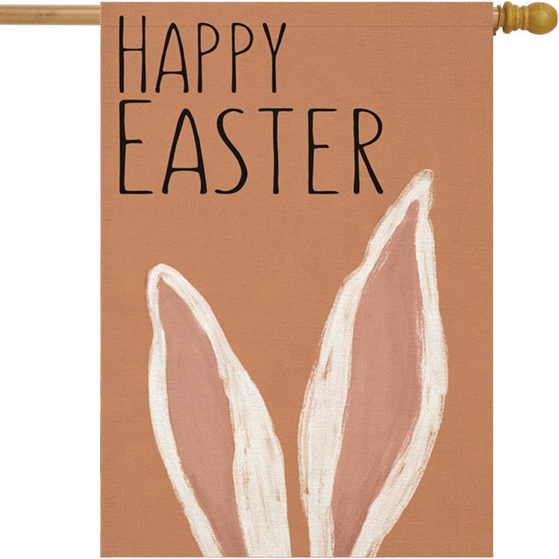 Amazon.com : Happy Easter House Flags for Outside, Seasonal Watercolor ...