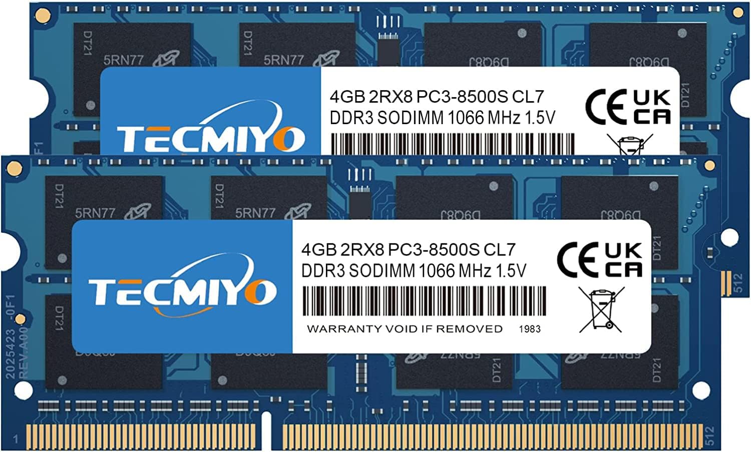 PC3 8500S DDR3 1066MHz 8GB Kit (2x4GB) Sodimm RAM CL7 204 Pin 1.5V 2RX8 ...