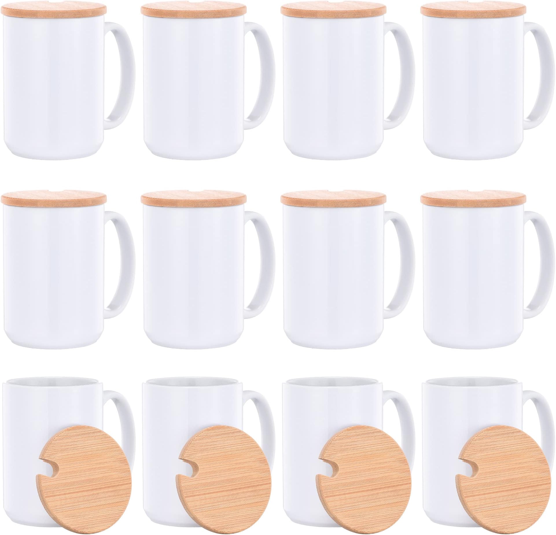Amazon.com: ARTONUSA 17 OZ Sublimation Mugs with Removeable Cork Bottom ...