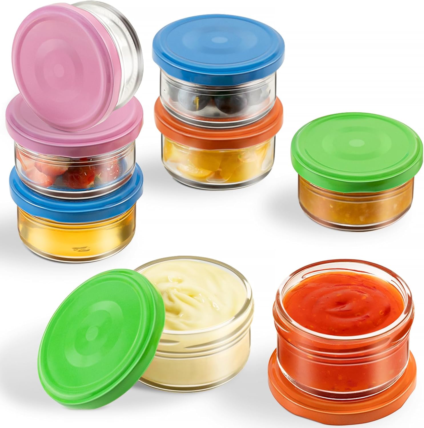 Amazon.com: Freshmage [8 Pack] Salad Dressing Container to Go, 2.7 oz ...