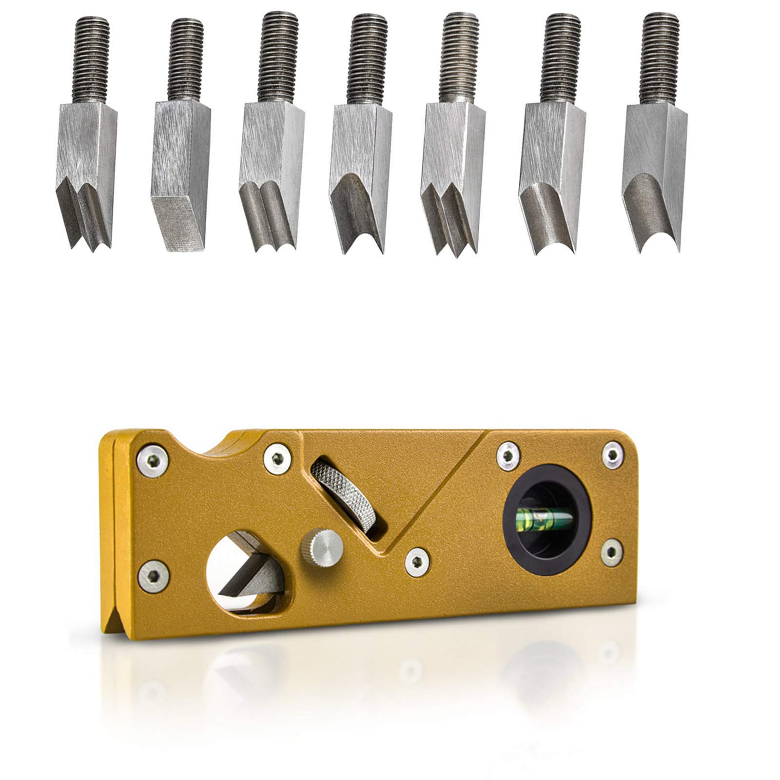 Portable Chamfer Plane with 7 Types of Cutter Heads Hand Planer Wood ...