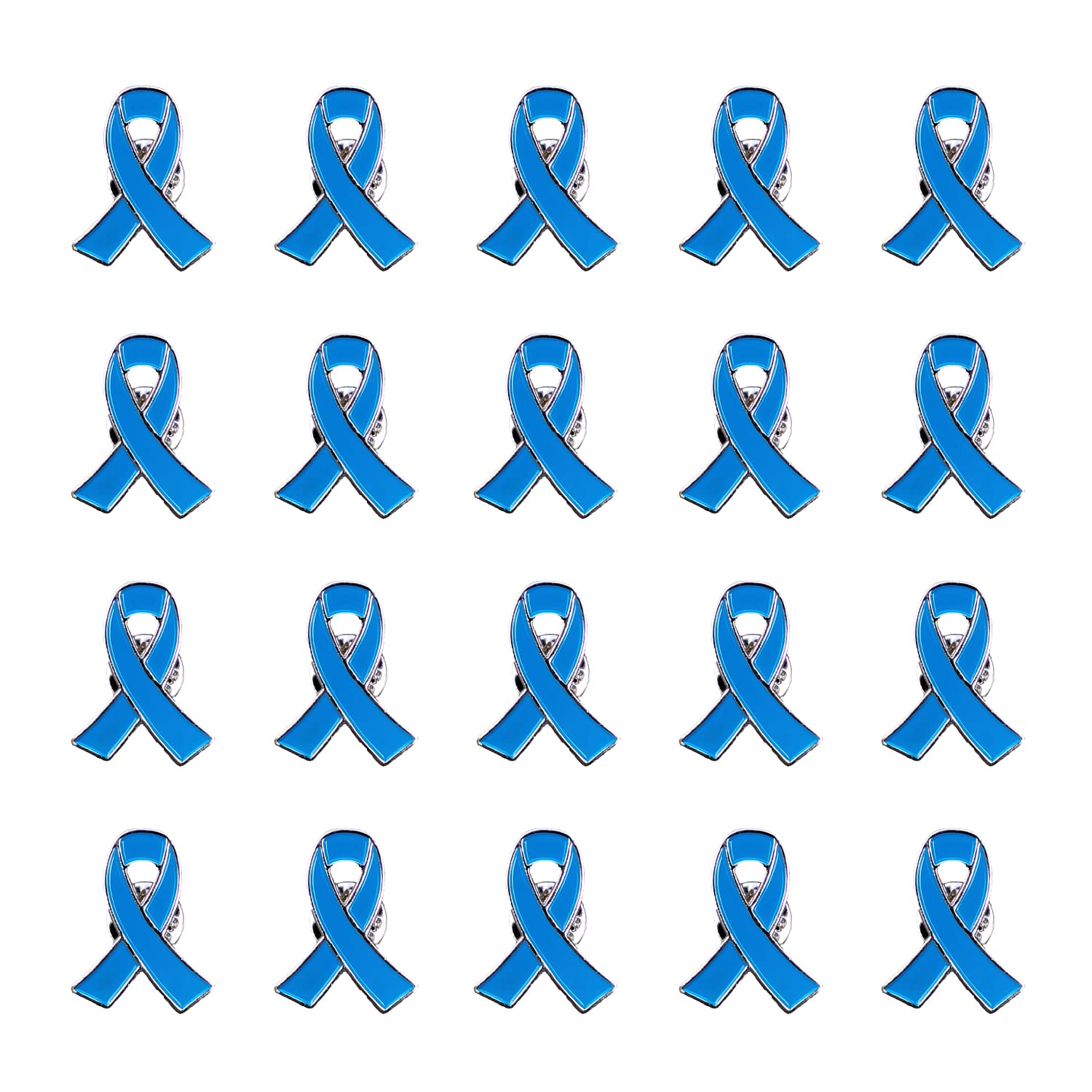 Amazon.com: Blue Ribbon Pin 20 Pcs Colon Cancer Prostate Cancer ...