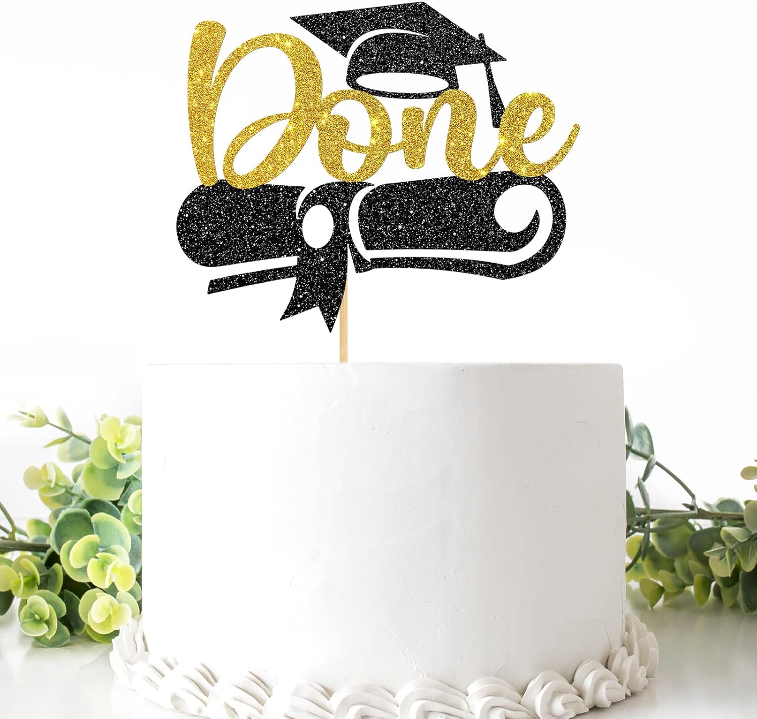 Amazon.com: Done Cake Topper, High School Graduated Cake Decorations ...