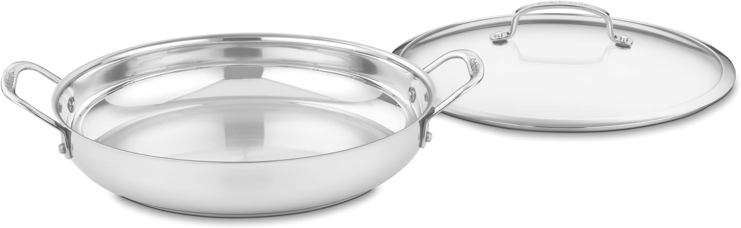 Amazon.com: Cuisinart Contour Stainless 12-Inch Everyday Pan with Glass ...