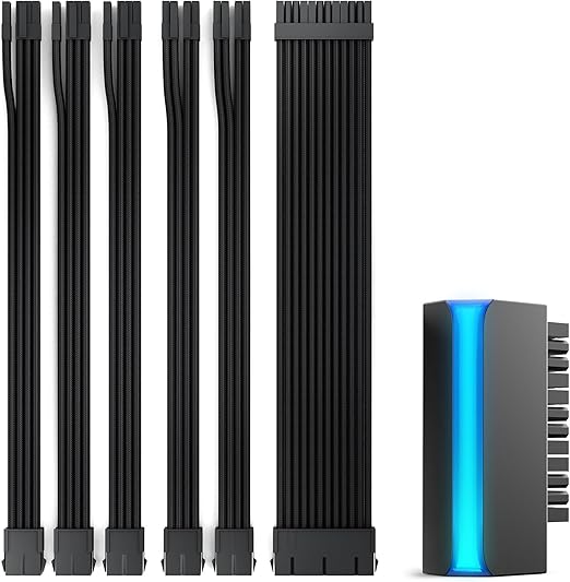 Amazon.com: ASIAHORSE Black PSU Cable Extension Kit 30CM Length with ...