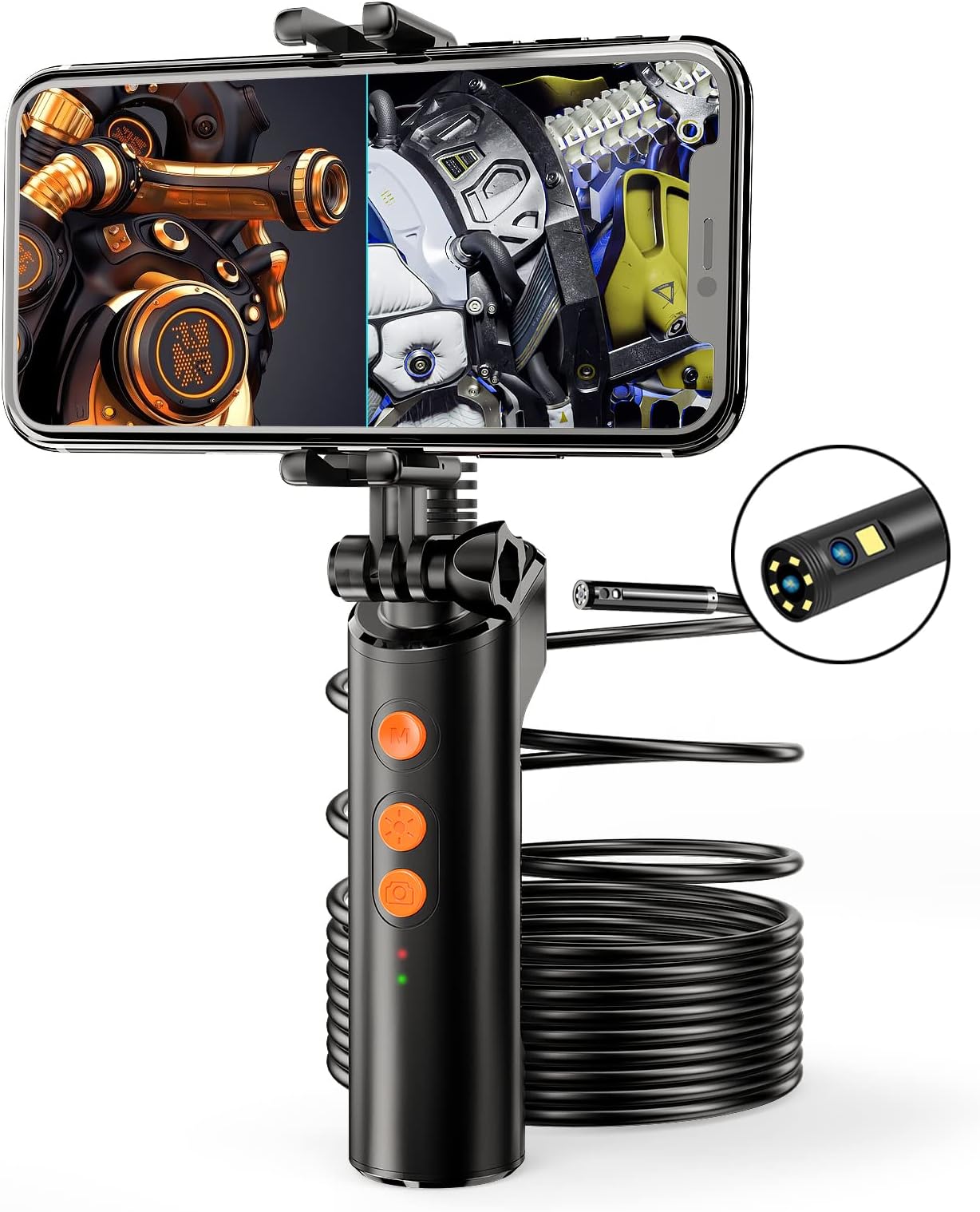 Amazon.com: Depstech WiFi Endoscope,Upgraded Semi-Rigid Wireless ...