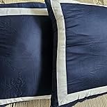 Amazon.com: Navy Blue Dual Tone Pillow Shams Set of 2pc - Luxurious and Soft - 600 Thread Count ...