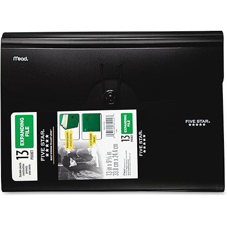 Amazon.com : Five Star Expanding File Folder, 13 Pocket Expandable File ...
