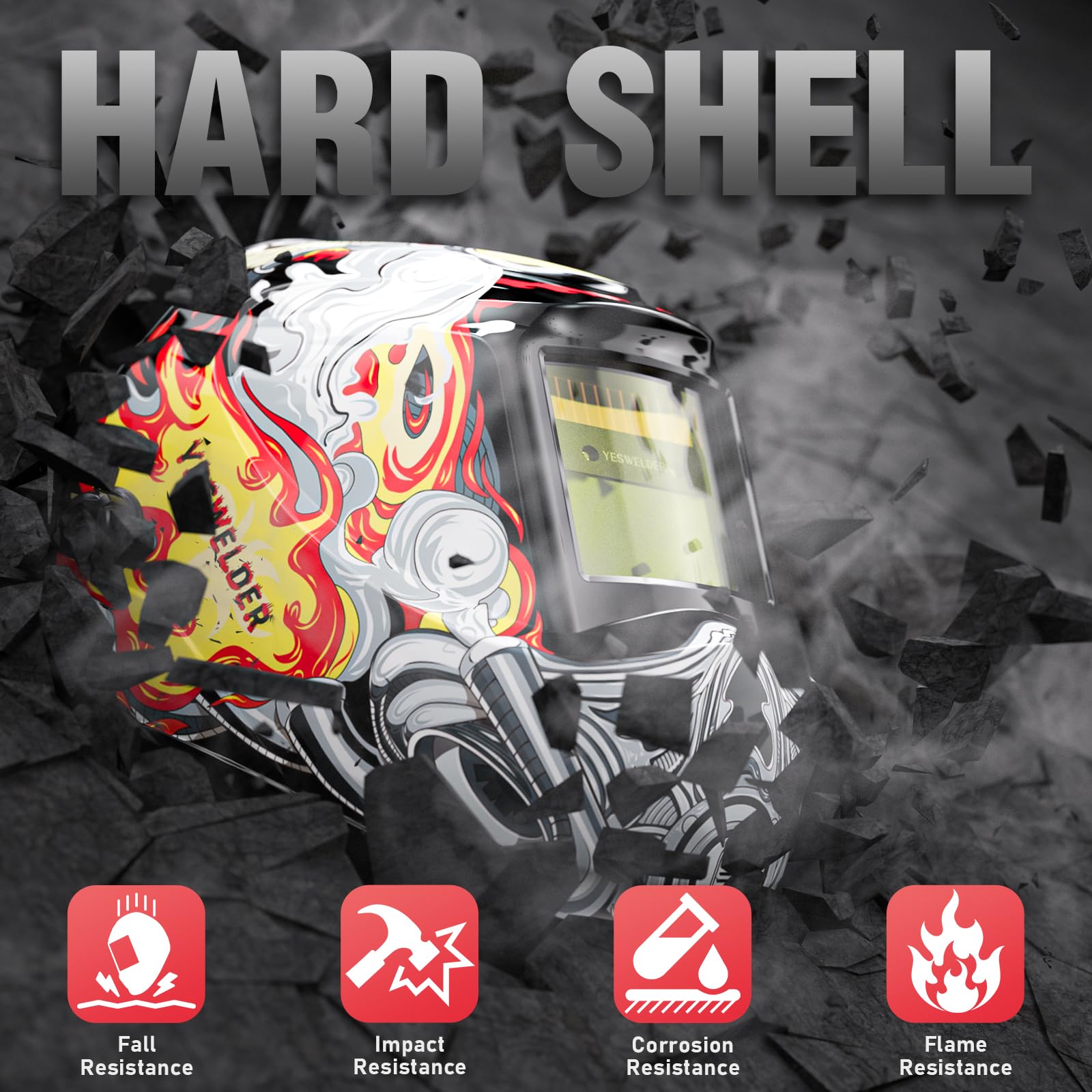 Snapklik.com : YESWELDER Auto Darkening Welding Helmet, Blue Light ...