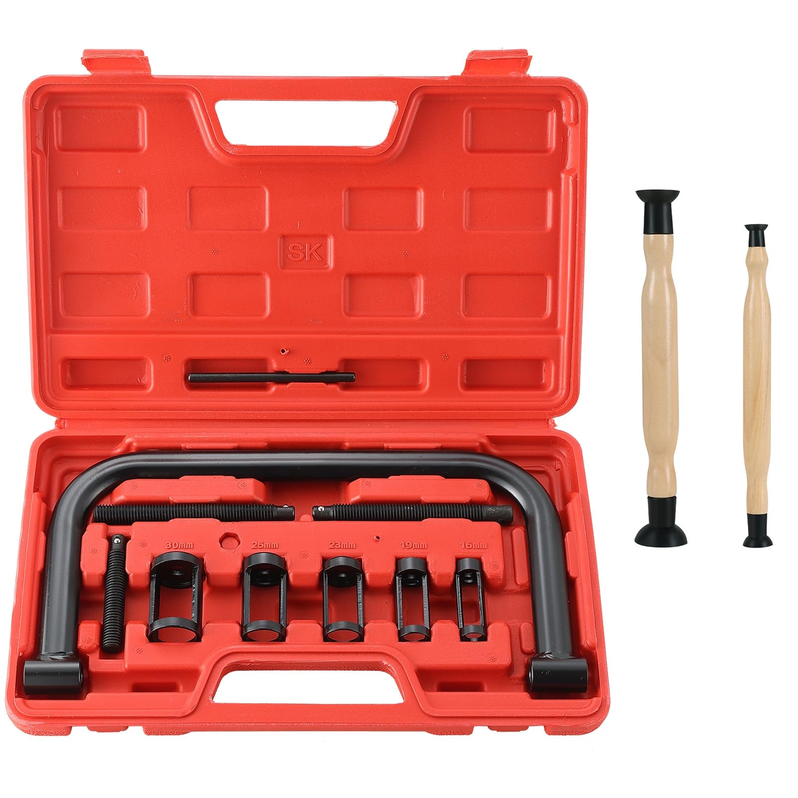 DASBET Valve Spring Compressor & Valve Lapper Set with 4 Suction Plates ...