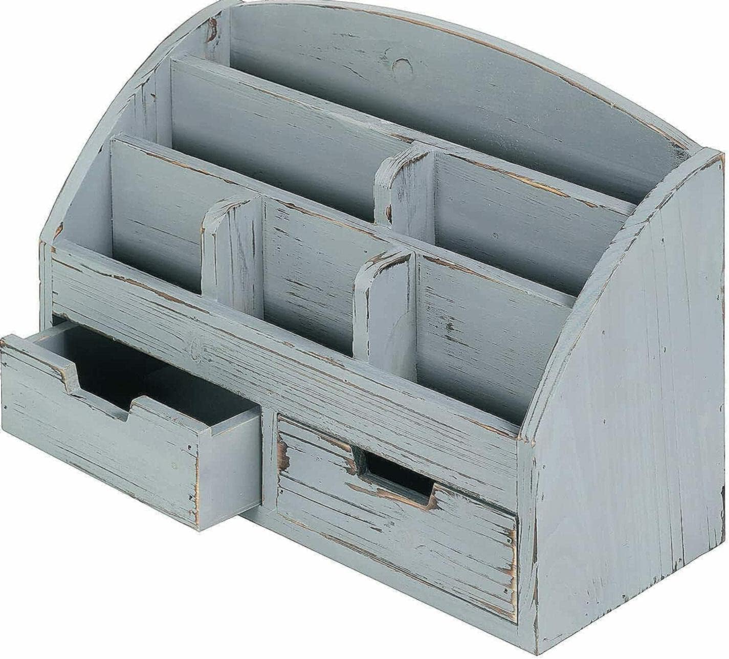 Amazon.com: Distressed Dark Gray Office Supplies Organizer w/ pullout ...