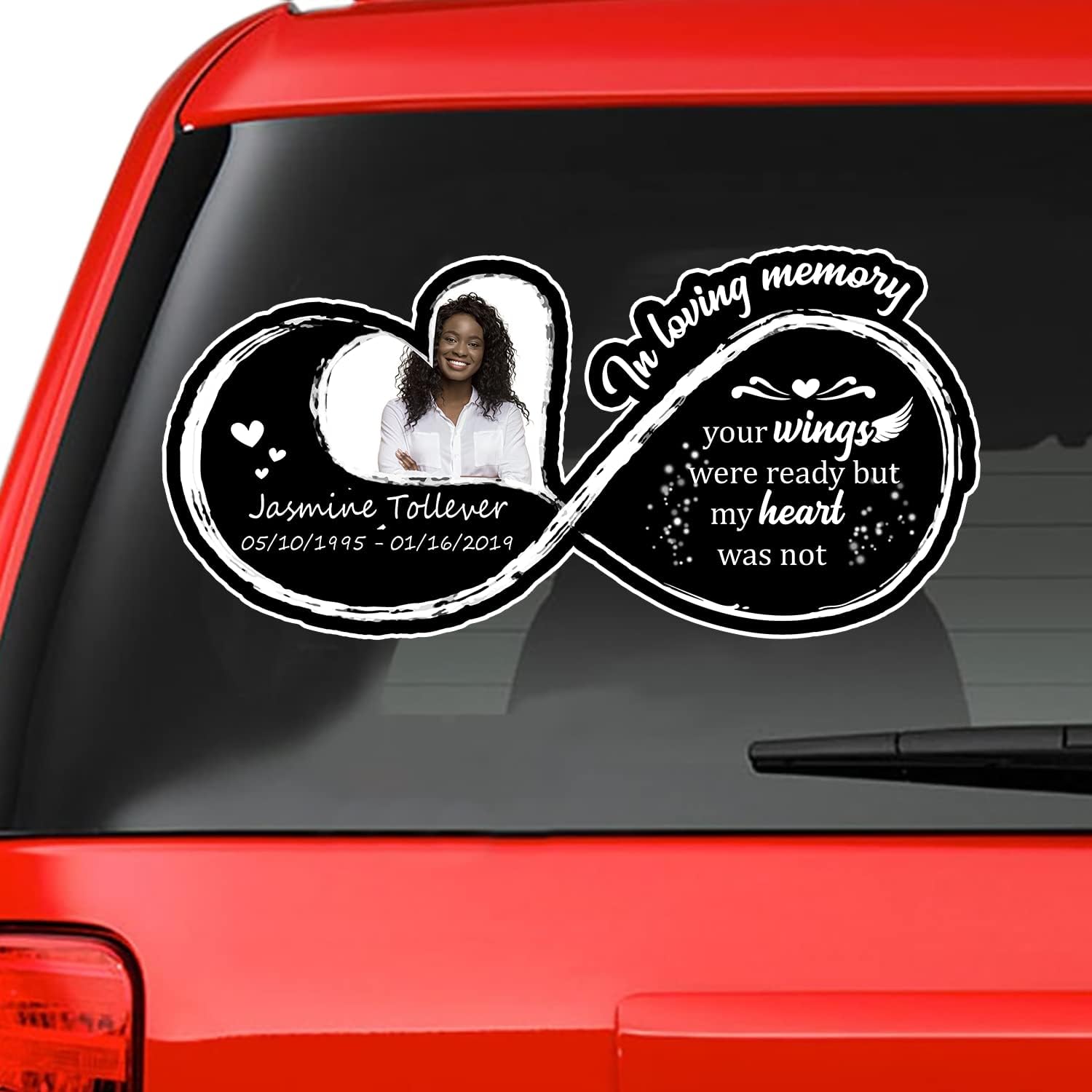 Amazon.com: In Memory Personalized Decal. Loss of Loved One Car Sticker ...