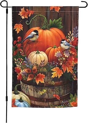 Amazon.com : Large Fall Garden Flags 28 x 40 Double Sided,Thanksgiving ...
