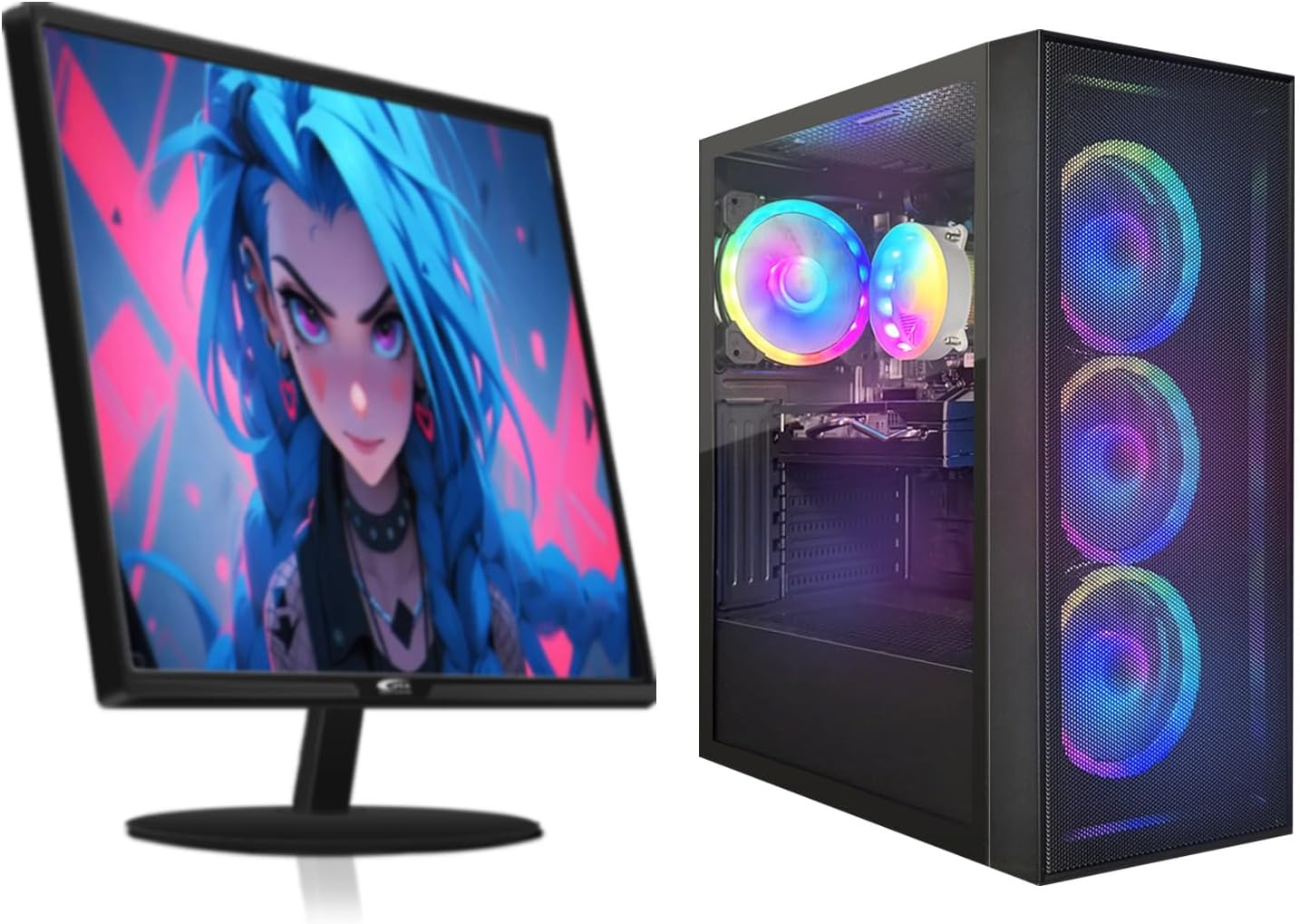 Amazon.com: STGAubron Gaming PC Bundle with 24 inch FHD LED Monitor ...