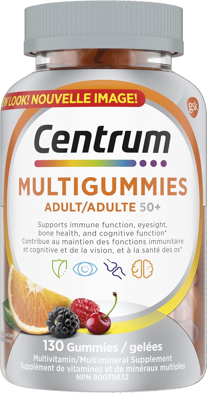Centrum MultiGummies, Adult 50 Plus Multivitamins/Minerals Gummies for ...