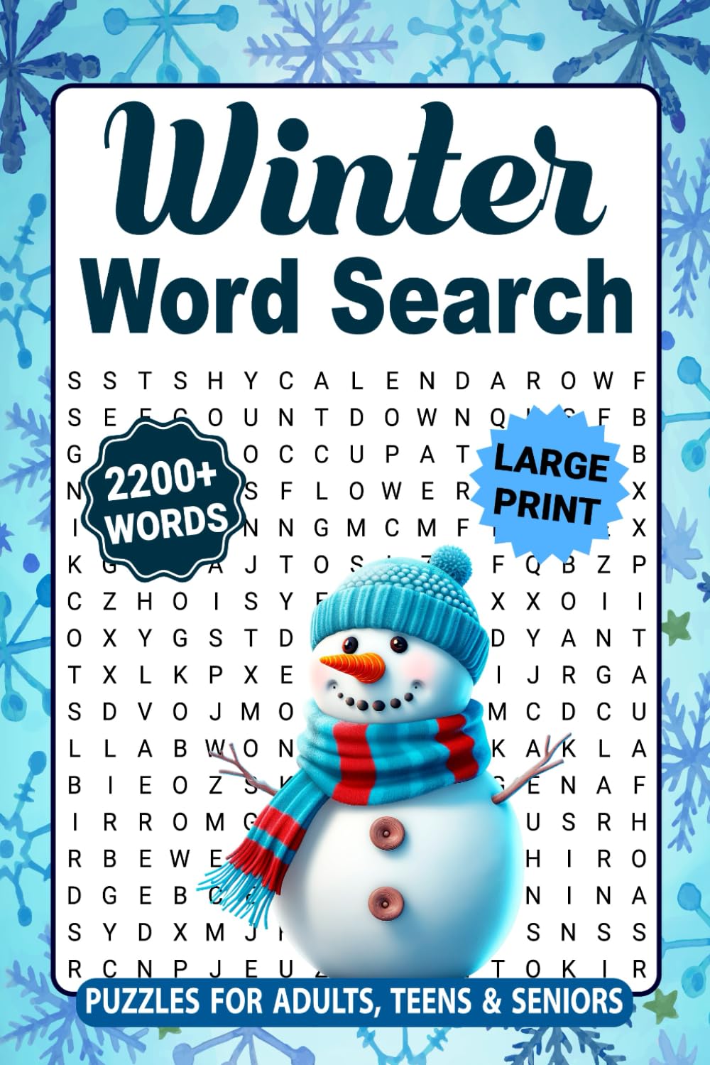 Amazon.com: Winter Word Search for Adults Large Print: Relaxing Winter ...
