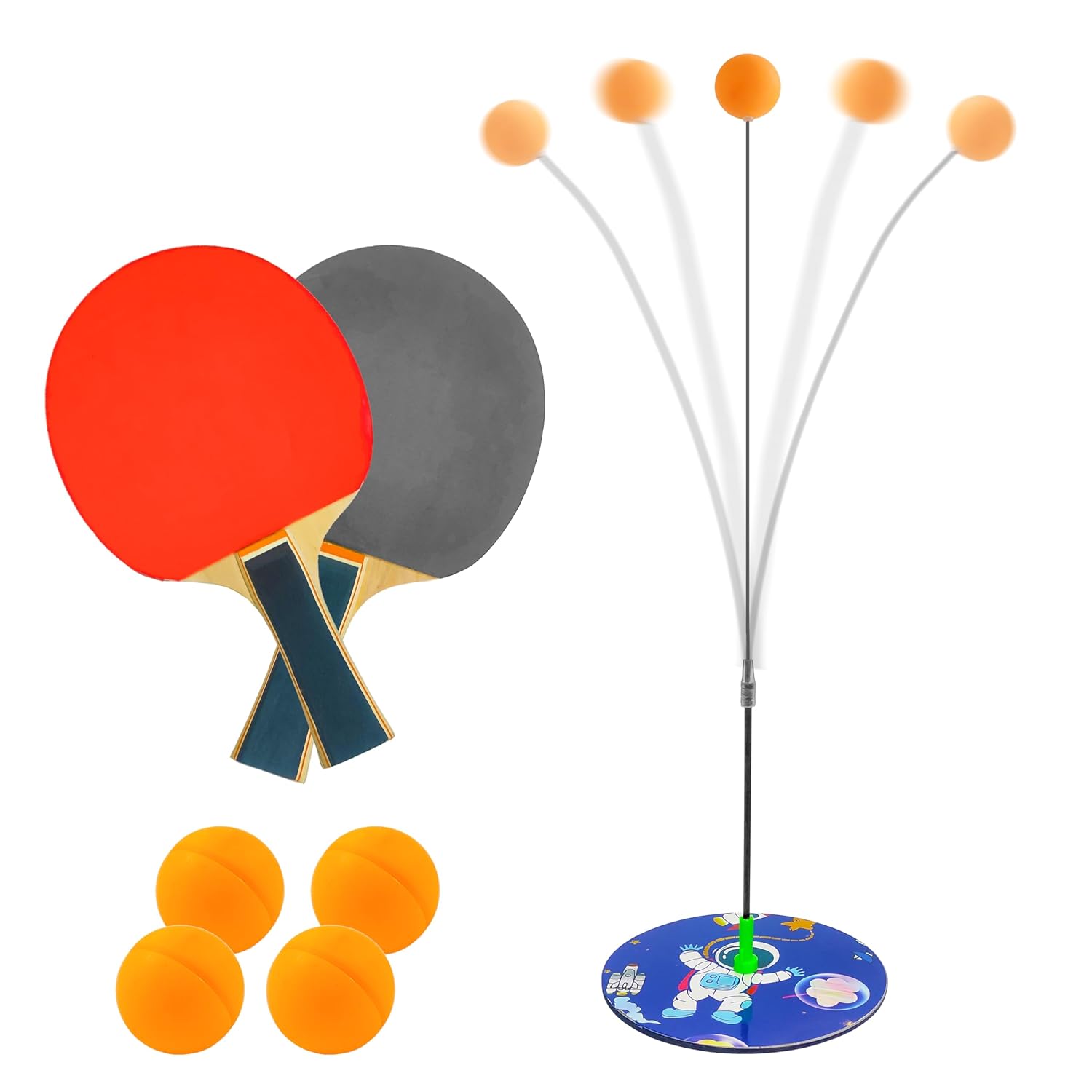 VGRASSP Height Adjustable Standing Table Tennis Trainer Set Toy for ...