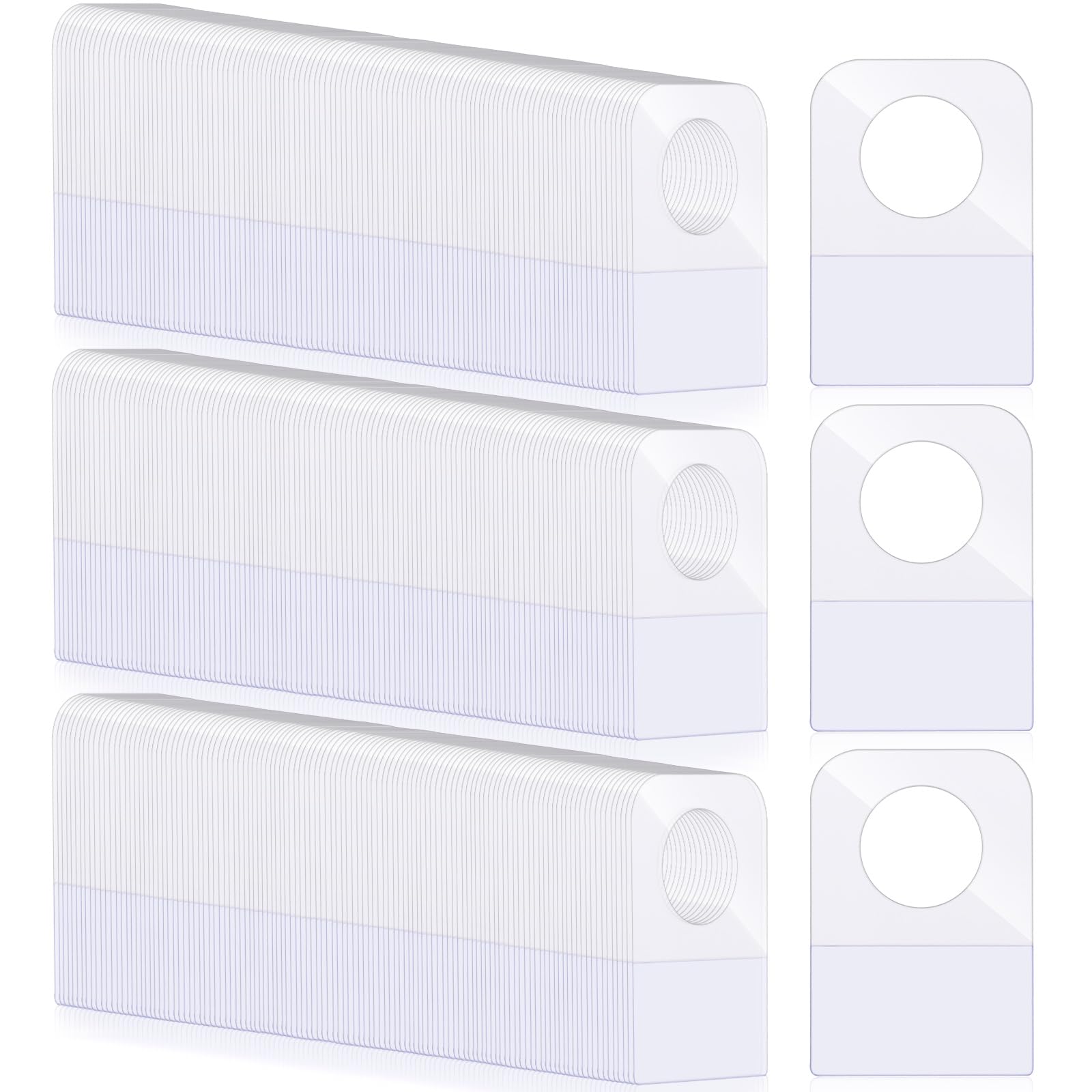900pcs Self Adhesive Card Hanging Tabs Plastic Round Hole Sticky ...