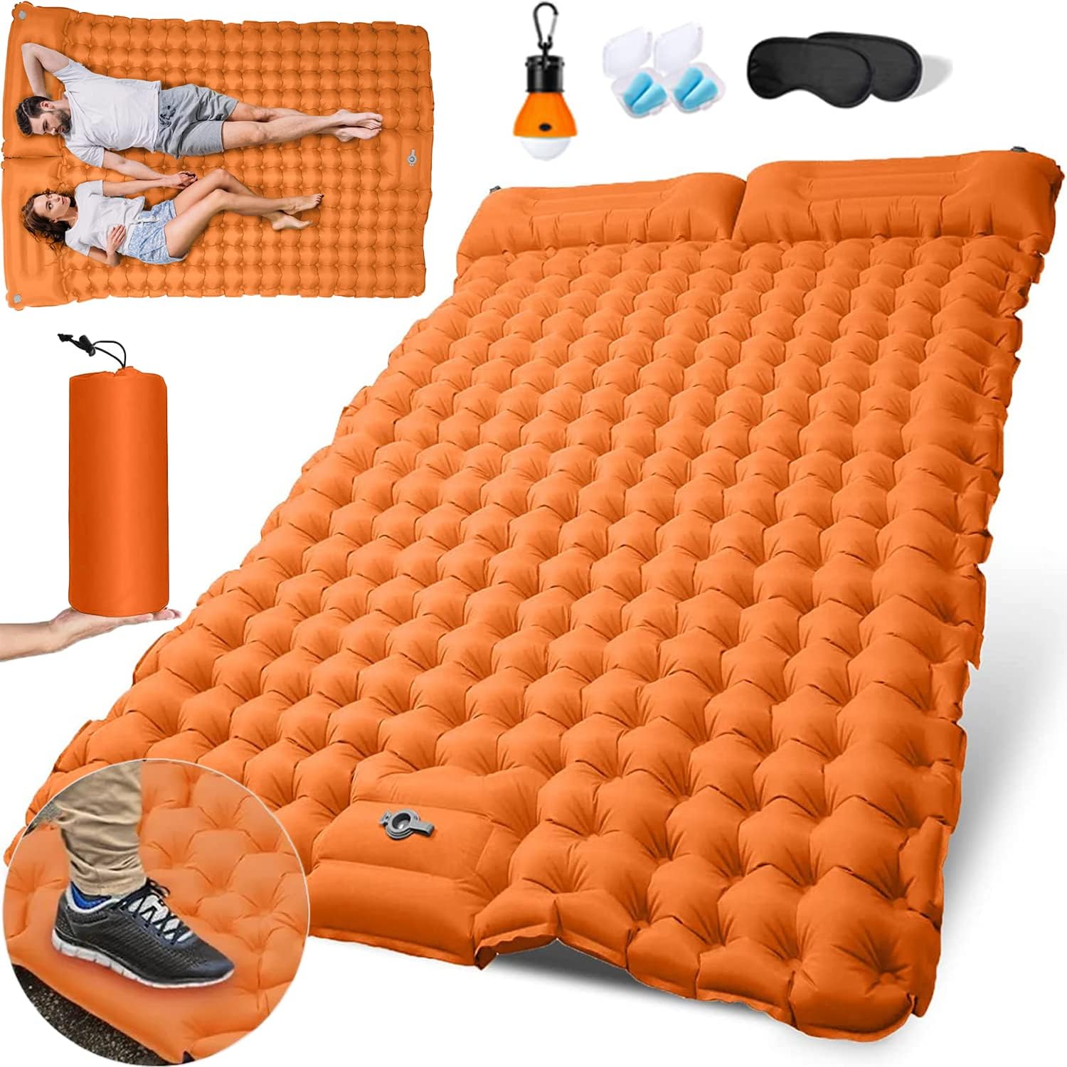 Colchoneta Inflable para Dormir, Almohadilla inflable para acampar ...